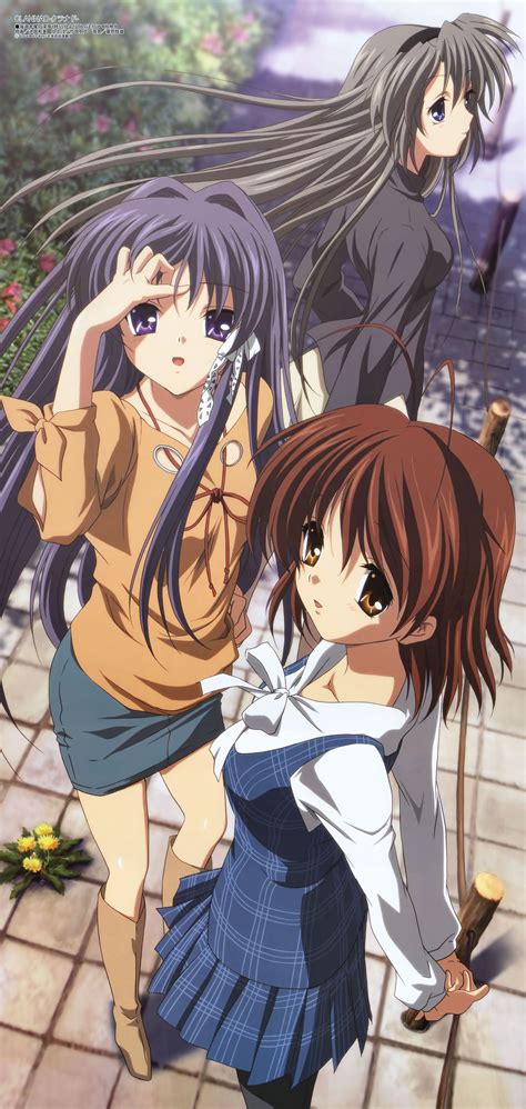 Furukawa Nagisa Fujibayashi Kyou And Sakagami Tomoyo Clannad And 1 More Drawn By Ikeda
