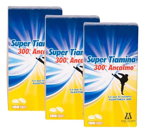 Super Tiamina 300 Ancalmo 100 Tabs Paquete De 3 N A Envío Gratis