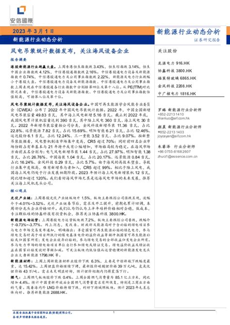 新能源行业动态分析：风电吊装统计数据发布，关注海风设备企业