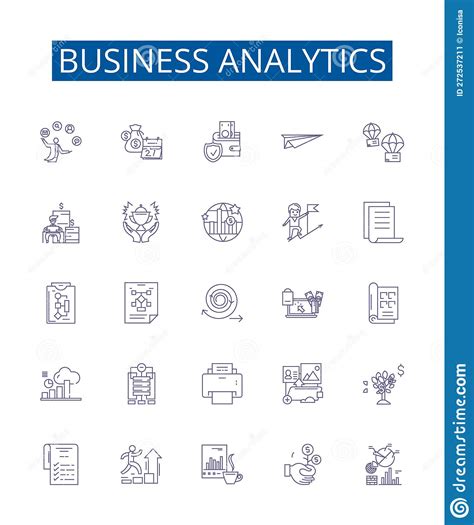 Business Analytics Line Icons Signs Set Design Collection Of Analytics