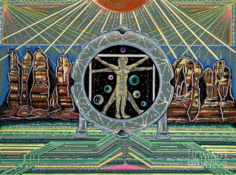 Vitruvian Man Stargate Sedona Light Language Activation Drawing Drawing