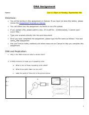 DNA Assignment Fall 2019 Pdf DNA Assignment Name Due 11 59pm On Monday Sepetember 9th