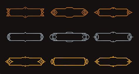 Premium Vector Frames Medieval Game Ui Metallic Title Banners Decorative Borders Vector Assets