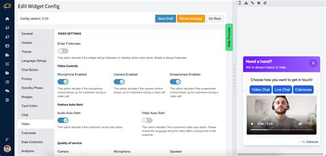 Widget Editor Talkative Capabilities