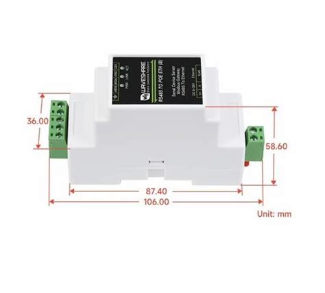 Waveshare Rs485 To Poe Eth B Industrial Serial Server Rs485 To Rj45 Ethernet Tcp Ip To