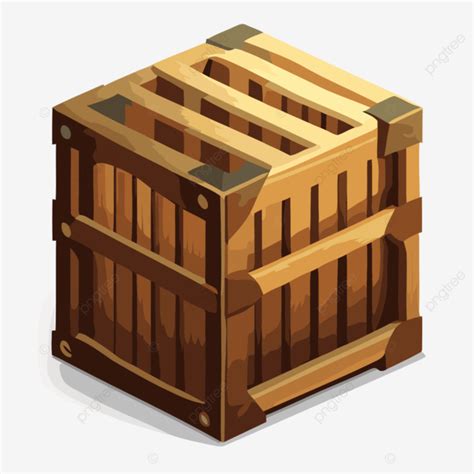 Wooden Crate Sticker Clipart Wooden Crate Vector Free Download File Cartoon Sticker Png And