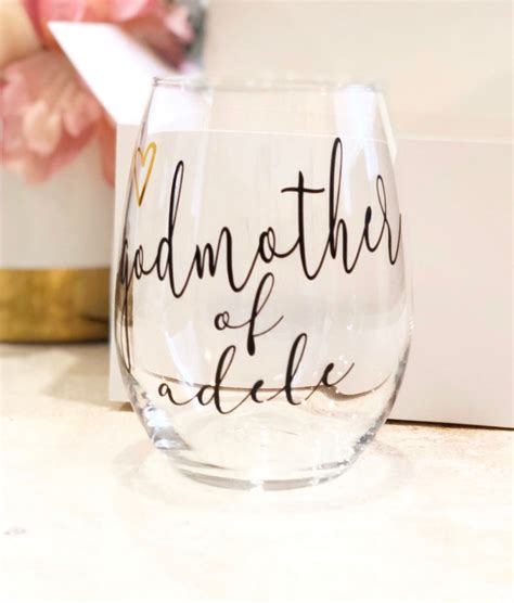Godmother Mug And Wine Glass Best Friend Gift Godmother Etsy