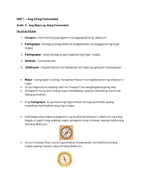 Ap 2 Ang Mapa Ng Aking Komunidad Pdf