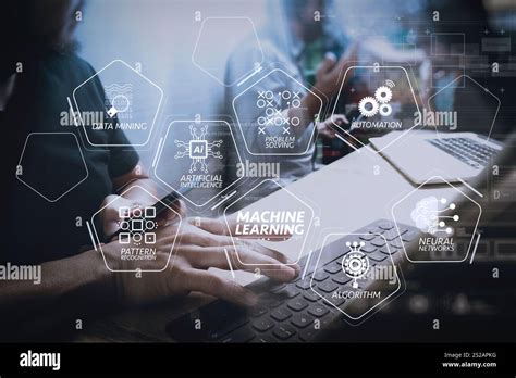 Machine Learning Technology Diagram With Artificial Intelligence Aineural Networkautomation