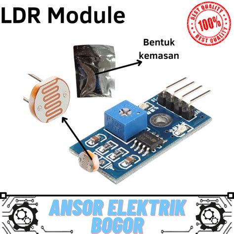 jual light sensor module ldr for arduino sensor cahaya ldr kab bogor ansori elektrik bogor