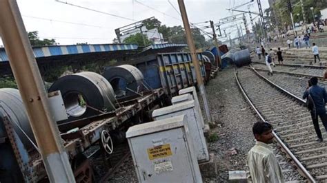 Goods Train Derails At Palghar Station Near Mumbai Rail Services
