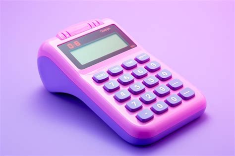 Premium Photo Cute Purple Calculator