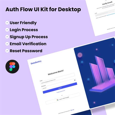 Complete Auth Flow UI Kit For Desktop User Authentication Design