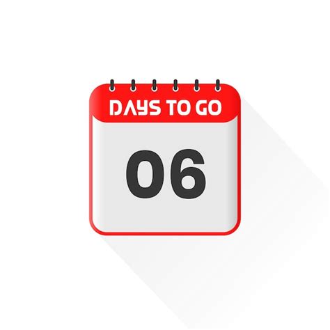Premium Vector Countdown Icon 6 Days Left For Sales Promotion