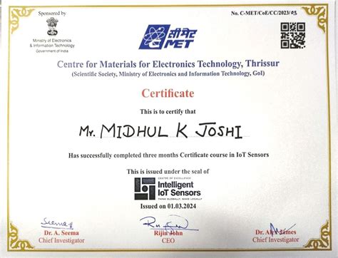 Midhul Joshi On Linkedin Iot Sensors Professionaldevelopment