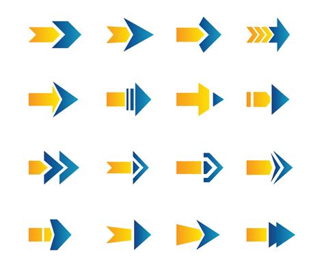 Set Of Arrow Element Icon Vector Art And Graphics