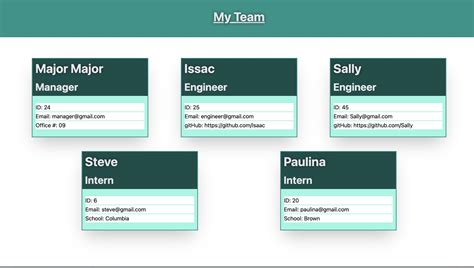 Team Profile Generator