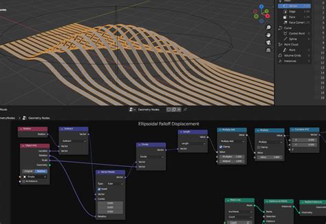 How To Procedurally Displace Deform Curve Points Modeling Blender Artists Community