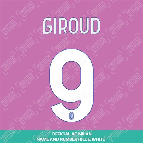 Giroud 9 Official Ac Milan 202324 Third Club Name And