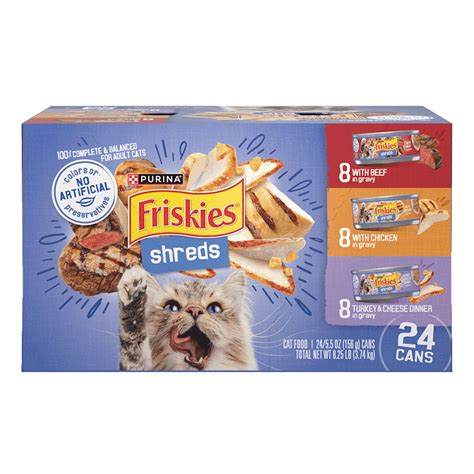 Friskies Shreds Wet Cat Food Variety Pack 40ct Purina Us