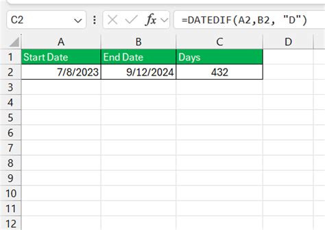 How To Make Date Calculations Using Excels Datedif Function