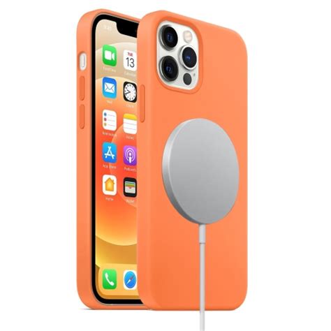 Iphone 12 Pro Max 마그네틱 액체 실리콘 풀 커버리지 충격 방지 Magsafe 케이스 Magsafe 충전 자석