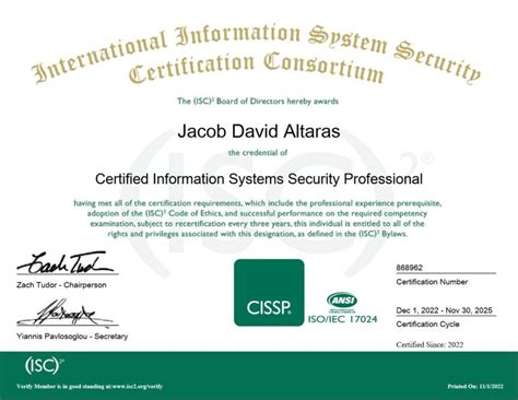 Jacob Altaras Cissp On Linkedin Cybersecurity Isc2 Cissp 13 Comments