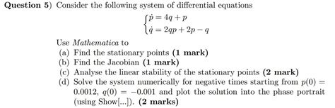 Solved Help With Part D And Can You Include The Mathematica