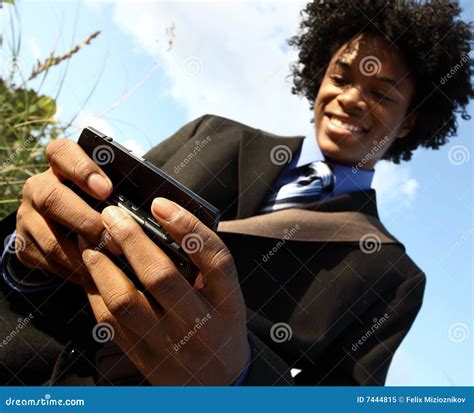 Man Texting Stock Image Image Of Tool Tools Person 7444815