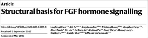 内驱 力⑥ Nature重磅！温医大药学院李校堃陈高帜穆萨·穆罕默迪团队发现fgf信号激活全新范式 校友网