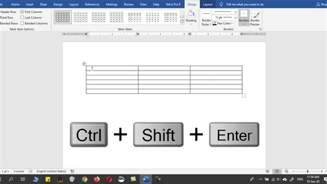 How To Write Above Table In Microsoft Word Youtube