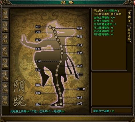 经脉冲穴 侠义世界游戏资料 叶子猪侠义世界