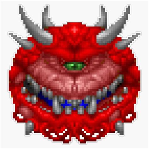 Doom Retro Cacodemon Bumper Sticker Window Vinyl Decal 5
