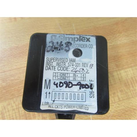 Simplex 4090 9001 Fire Alarm Monitor Module 40909001 Used Mara