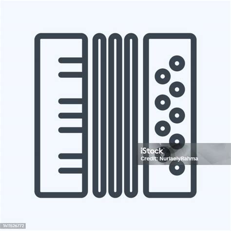 아이콘 아코디언 교육 기호에 적합합니다 선 스타일 편집 가능한 간단한 디자인 디자인 템플릿 벡터 간단한 그림 0명에 대한 스톡 벡터 아트 및 기타 이미지 Istock
