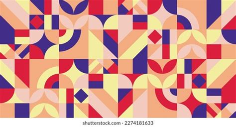 Abstract Geometric Pattern Design Retro Style Stock Vector Royalty Free 2274181633 Shutterstock