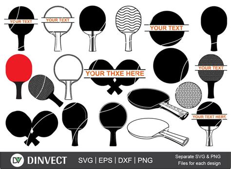 Ping Pong Svg Ping Pong Monogram Paddle Ball Ping Pong Racket