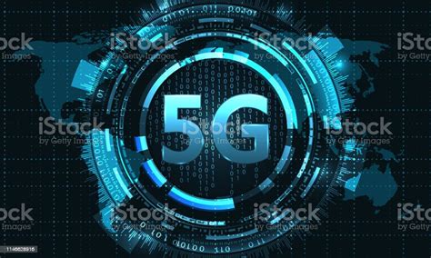 5g의 새로운 무선 인터넷 와이파이 연결 글로벌 네트워크 고속 혁신 5에 대한 스톡 벡터 아트 및 기타 이미지 5 이진법