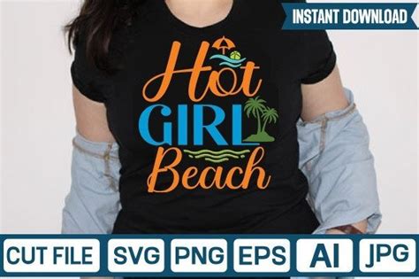 Hot Girl Beach Svg Cut File Graphic By Gatewaydesign · Creative Fabrica