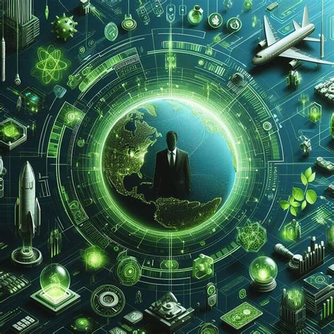 Premium Photo Green Technology Poster Concept For New Year 2024