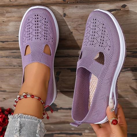 Womens Breathable Slip On Sneakers Lightweight Comfortable Walking
