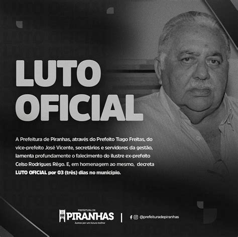 Prefeitura Decreta Luto Oficial De Três Dias Pelo Falecimento Do Ex
