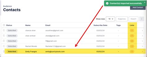 Step Adding Contacts To List Knowledgebase Sendpad Workflow