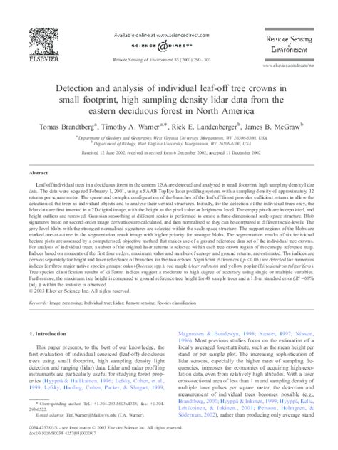 Pdf Automated Delineation Of Individual Tree Crowns From Lidar Data By Multi Scale Analysis