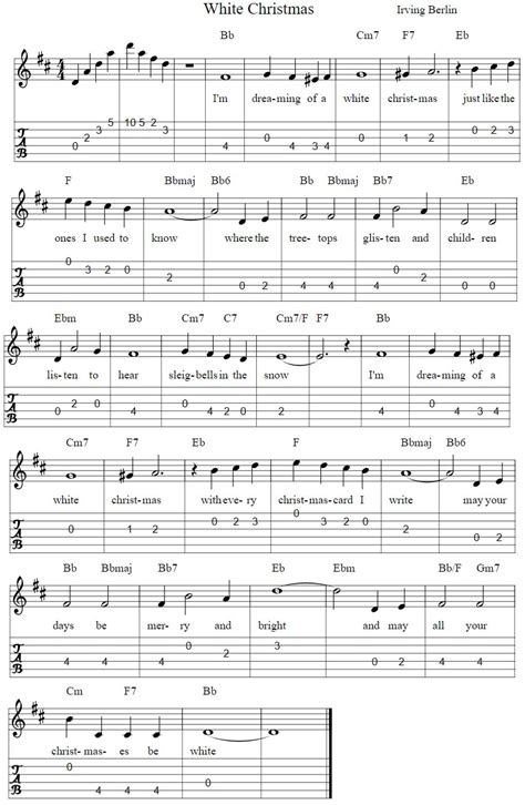 Guitar Chords White Christmas