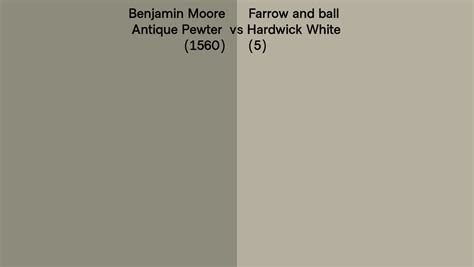 Benjamin Moore Antique Pewter 1560 Vs Farrow And Ball Hardwick White