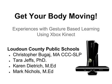 gesture based learning with xbox kinect ppt