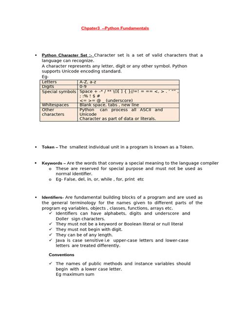 Chapter 3 Python Fundamentals Pdf Computing Mathematical Logic