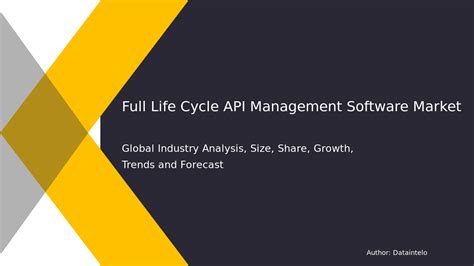 Full Life Cycle Api Management Software Market Report Global Forecast From 2025 To 2033