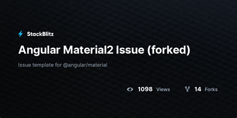 Angular Material2 Issue Forked Stackblitz